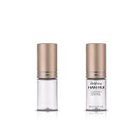 China 10ml Clear PET Plastic Cosmetic Bottles with Gold Screw Cap 18/410 Neck for sale