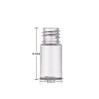 China 10ml Clear PET Plastic Cosmetic Bottles with Gold Screw Cap 18/410 Neck for sale