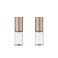 China 10ml Clear PET Plastic Cosmetic Bottles with Gold Screw Cap 18/410 Neck for sale