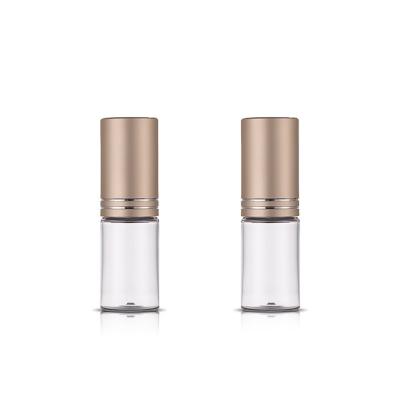 China 10ml Clear PET Plastic Cosmetic Bottles with Gold Screw Cap 18/410 Neck for sale