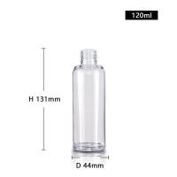 China 120ml Clear Thick Wall PET Plastic Cosmetic Bottle 24/410 Double Layer Cap for sale