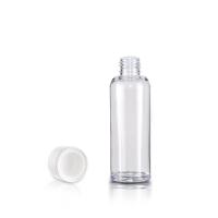 China 120ml Clear Thick Wall PET Plastic Cosmetic Bottle 24/410 Double Layer Cap for sale