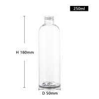 China 120ML 250ML Boston Round Empty Cosmetic Plastic Bottle With Flip Cap for sale
