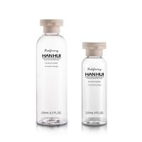 China 120ML 250ML Boston Round Empty Cosmetic Plastic Bottle With Flip Cap for sale