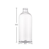 China Recyclable 10 OZ PET Boston Round Plastic Bottle 300ml with 24/410 Neck for Cosmetic Lotion for sale