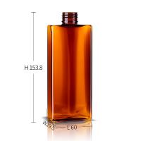 China Amber Square PET 200ml Hair Care Bottle 24/410 Flip Top Cap for sale