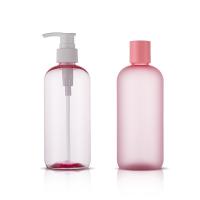 China 300ml Matte Finish PET Boston Round Bottle for Hair Gel Shampoo Custom Logo for sale