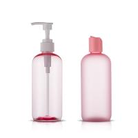 China 300ml Matte Finish PET Boston Round Bottle for Hair Gel Shampoo Custom Logo for sale