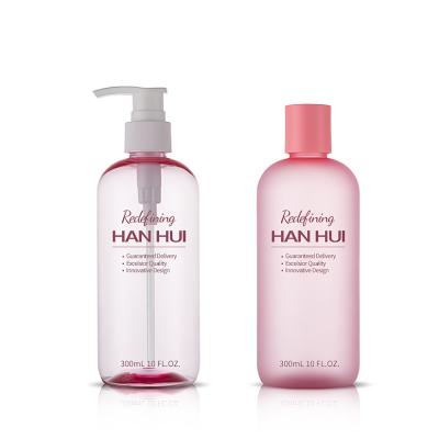 China 300ml Matte Finish PET Boston Round Bottle for Hair Gel Shampoo Custom Logo for sale
