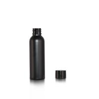 China 60ml PET Boston Round Hair Care Bottle Plastic Containers Custom Black Color 20/410 for sale