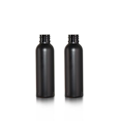 China 60ml PET Boston Round Hair Care Bottle Plastic Containers Custom Black Color 20/410 for sale