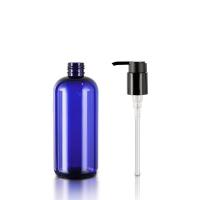 China Custom Blue PET Hair Care Bottle 300ml with Lotion Dispenser 24/410 Neck for sale