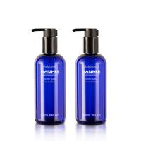 China Custom Blue PET Hair Care Bottle 300ml with Lotion Dispenser 24/410 Neck for sale