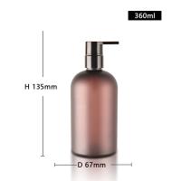 China 360ml PET Plastic Shampoo Bottle Brown Matte Finish 24/410 Neck for Hair Care Packaging for sale