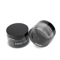 China Custom Gray PET Plastic Wide Mouth Jars 50ml 80ml for Facial Cream with Screw Cap for sale