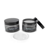 China Custom Gray PET Plastic Wide Mouth Jars 50ml 80ml for Facial Cream with Screw Cap for sale