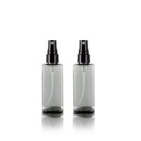 China 100ml Square PET Plastic Cosmetic Bottle with Sprayer Lotion Pump 20/410 Neck for sale
