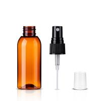 China 50ml PET PCR Plastic Spray Bottle Amber Fine Mist Sprayer Travel Size for sale