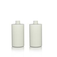 China Soft Touch Finish Plastic Lotion Bottle 300ml Round Shape With Matte Pump for sale