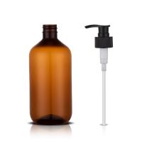 China 500ML Amber PET PCR Plastic Pump Bottle for Shampoo Hair Care 28/410 for sale