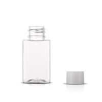 China 35ml PET Plastic Shampoo Bottle Travel Size Empty Clear Screw Cap for Hotel Hair Care for sale