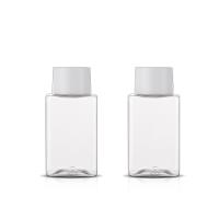 China 35ml PET Plastic Shampoo Bottle Travel Size Empty Clear Screw Cap for Hotel Hair Care for sale
