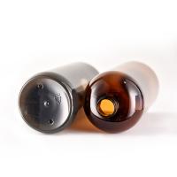 China 1000ml Amber PET PCR Plastic Pump Bottle 28/410 for Shampoo Body Wash for sale