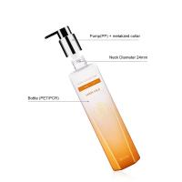China Stable And Durable Plastic Shampoo Bottles Empty 10 OZ With Silver Collar Dispenser Pump for sale