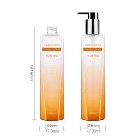 China Stable And Durable Plastic Shampoo Bottles Empty 10 OZ With Silver Collar Dispenser Pump for sale