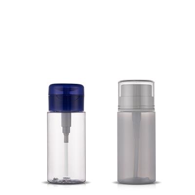 China 150ml PET Push Down Pump Dispenser Bottle Refillable Empty Plastic Container for Nail Polish Remover for sale