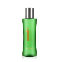 China 100ml Green PET Plastic Cosmetic Bottle with Aluminum Screw Cap for Emollient Water for sale
