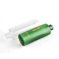 China 100ml Green PET Plastic Cosmetic Bottle with Aluminum Screw Cap for Emollient Water for sale