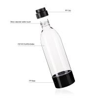 China Black Cap And Base 1000ML Soda Maker Bottle For Home Or On-The-Go for sale
