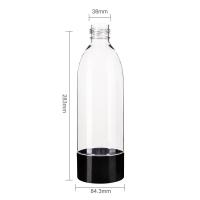 China Black Cap And Base 1000ML Soda Maker Bottle For Home Or On-The-Go for sale