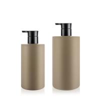 China Brown PET Plastic Shampoo Bottle with Dispenser Pump 100ml 450ml 750ml for sale