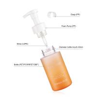 China 250ml Orange Painting Finished Plastic Foam Bottle With White Foam Pump for sale