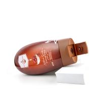 China 350ML Upside Down Oval Squeeze Bottle With Flip Lid For HDPE Cream Shampoo for sale