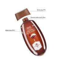 China 350ML Upside Down Oval Squeeze Bottle With Flip Lid For HDPE Cream Shampoo for sale