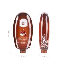 China 350ML Upside Down Oval Squeeze Bottle With Flip Lid For HDPE Cream Shampoo for sale
