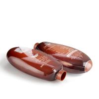 China 350ML Upside Down Oval Squeeze Bottle With Flip Lid For HDPE Cream Shampoo for sale
