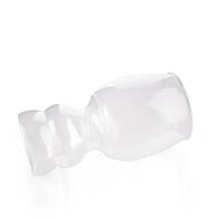 China 400 ml Transparent Plastic Cup with an Elegant Design and Unique Shape for Cold Beverages for sale