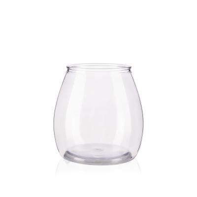 China 400ml Clear Double Layer PET Plastic Cup Custom Logo for Gifts for sale