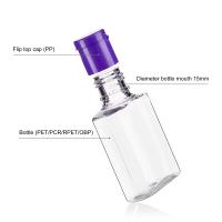 China 20ML Square Clear Bottle With Purple Flip Cap For  Handwashing Fluid for sale