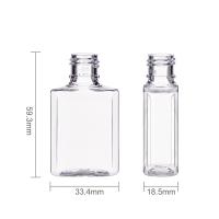 China 20ML Square Clear Bottle With Purple Flip Cap For  Handwashing Fluid for sale