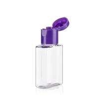 China 20ML Square Clear Bottle With Purple Flip Cap For  Handwashing Fluid for sale