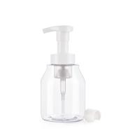 China 300ML 10OZ 0.8CC Transparent Hand Sanitizer Bottle With Foam Pump White for sale