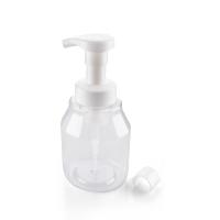 China 300ML 10OZ 0.8CC Transparent Hand Sanitizer Bottle With Foam Pump White for sale