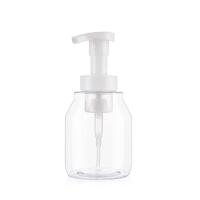 China 300ML 10OZ 0.8CC Transparent Hand Sanitizer Bottle With Foam Pump White for sale