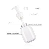 China 300ML 10OZ 0.8CC Transparent Hand Sanitizer Bottle With Foam Pump White for sale