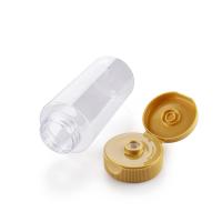 China 200ml PET Food Grade Empty Honey Jars Plastic Bottles with Yellow Flip Cap Lids for sale